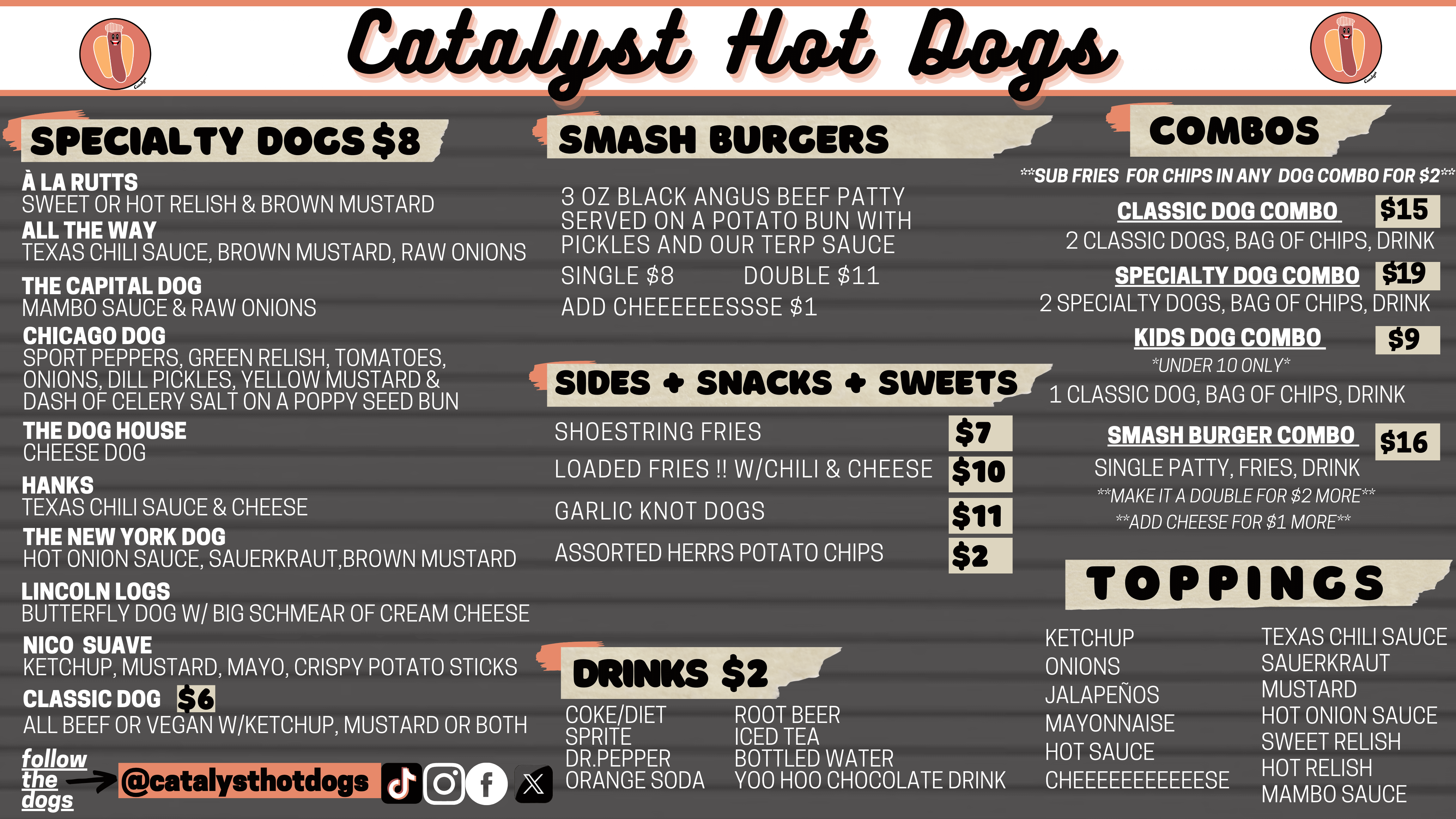 Big Trailer Menu – Catalyst Hot Dogs