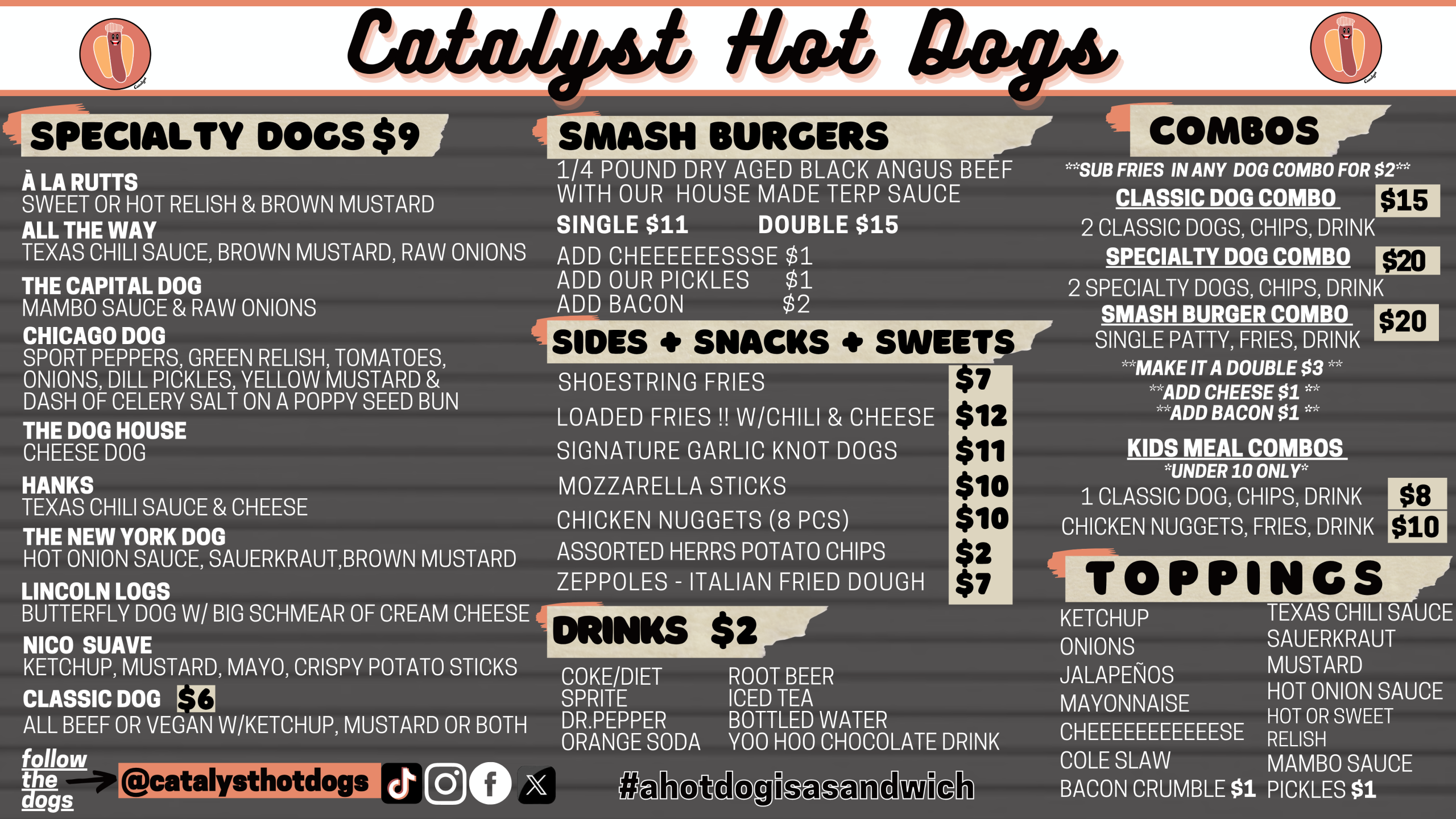 Big Trailer Menu – Catalyst Hot Dogs